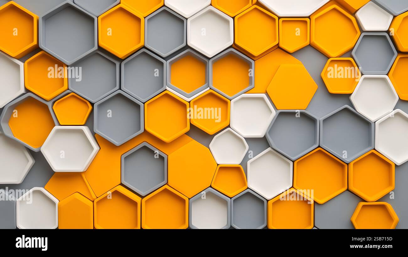Striking Geometric Honeycomb Patterns in Contrasting Metallic Tones - A futuristic and tech ...