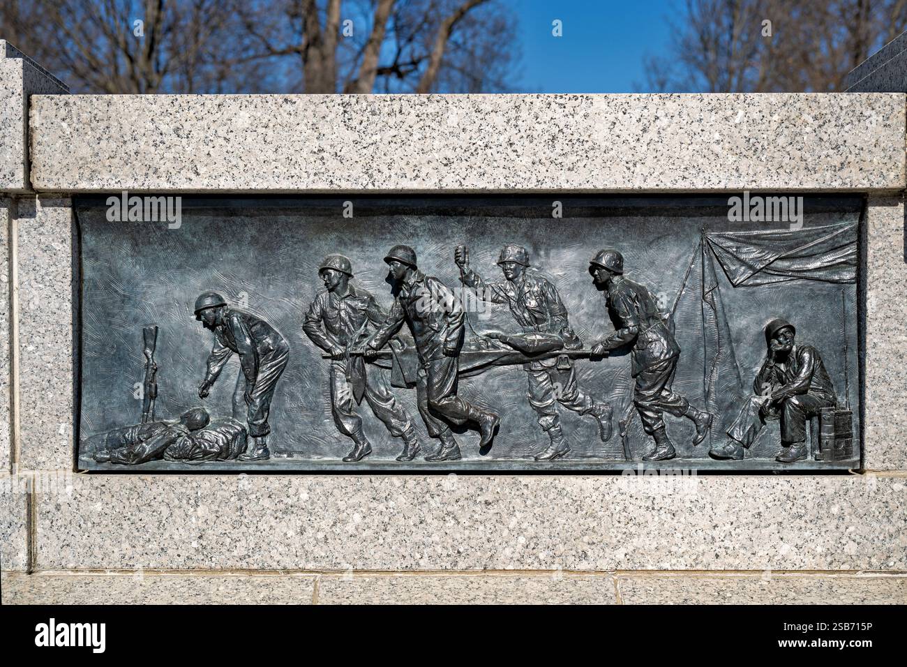 WASHINGTON DC — The "Medics in the Field" bronze bas-relief at the ...