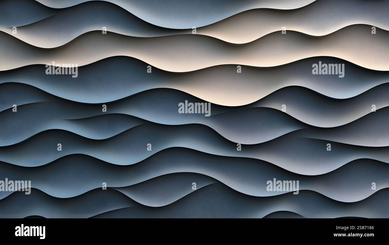 Captivating Abstract Wave Pattern With A Metallic Finish In A Monochromatic Palettecreating A