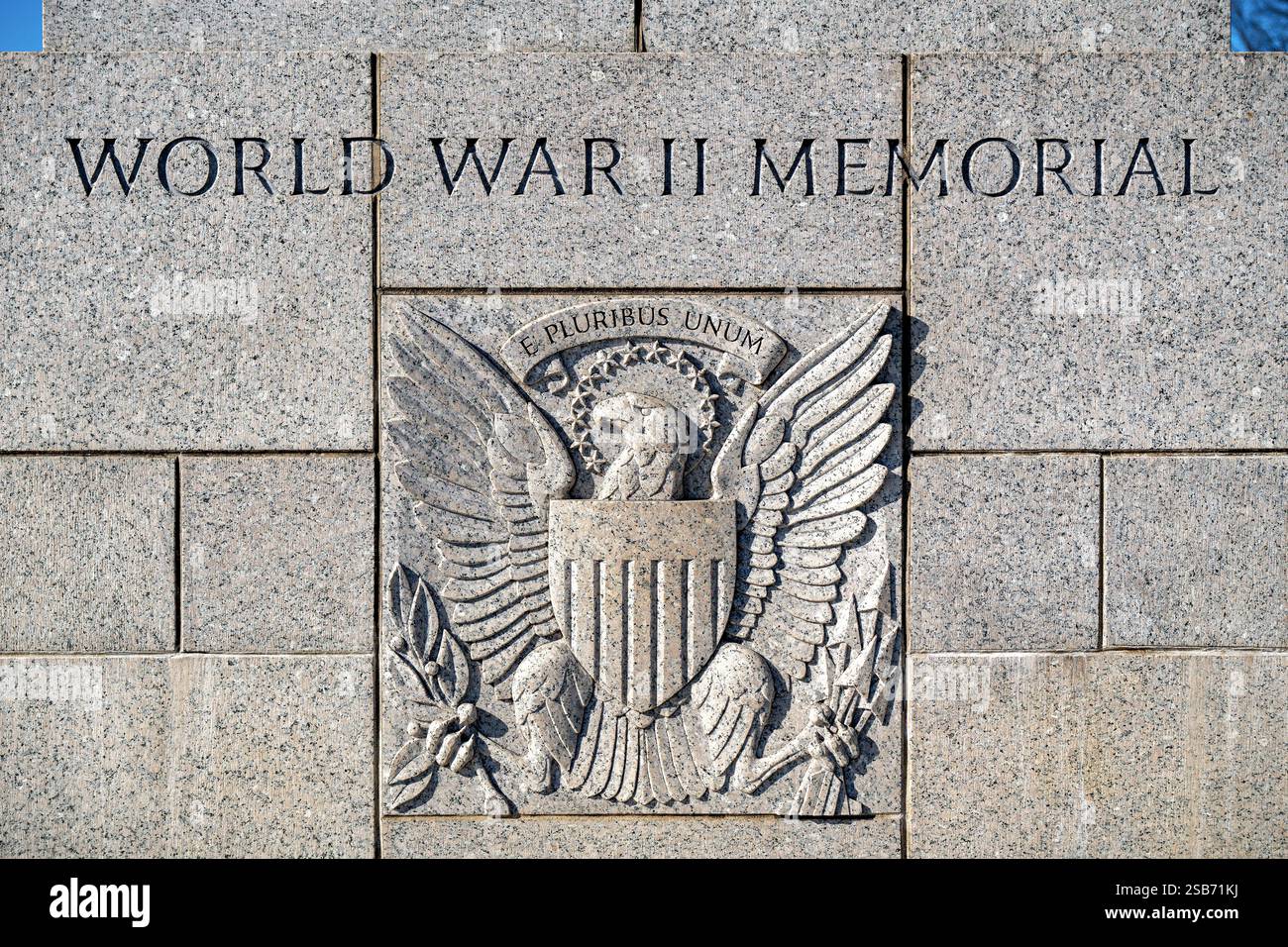WASHINGTON DC, United States — A bas relief American shield with eagle ...