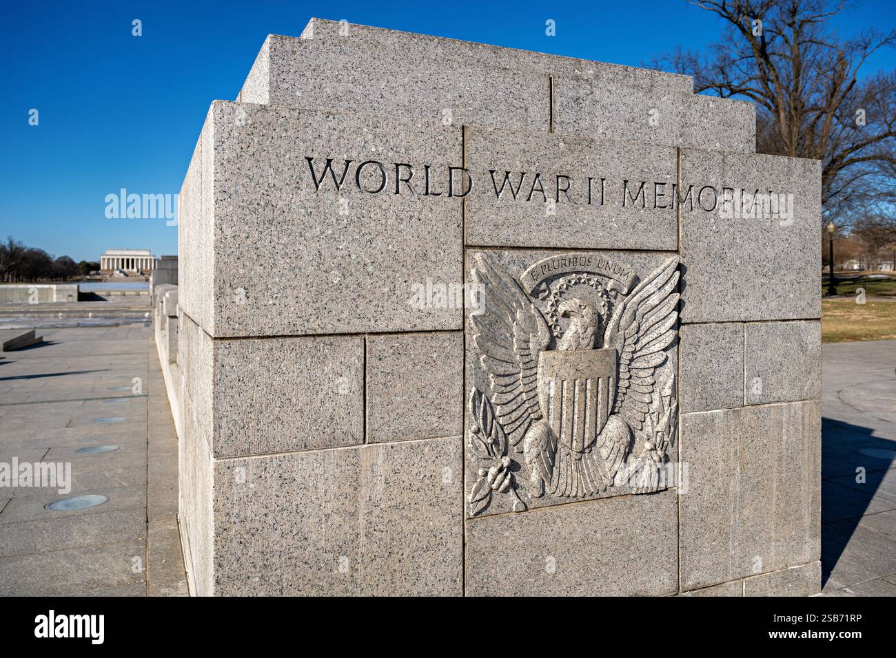 WASHINGTON DC, United States — A bas relief American shield with eagle ...