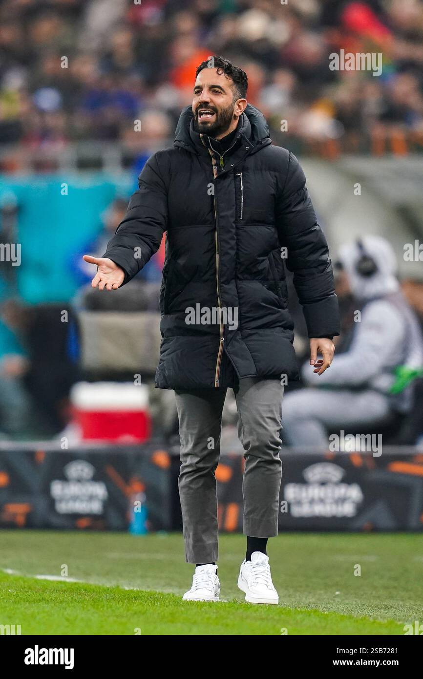 Bucharest, Romania. 30th Jan, 2025. Manchester United Head Coach Ruben ...