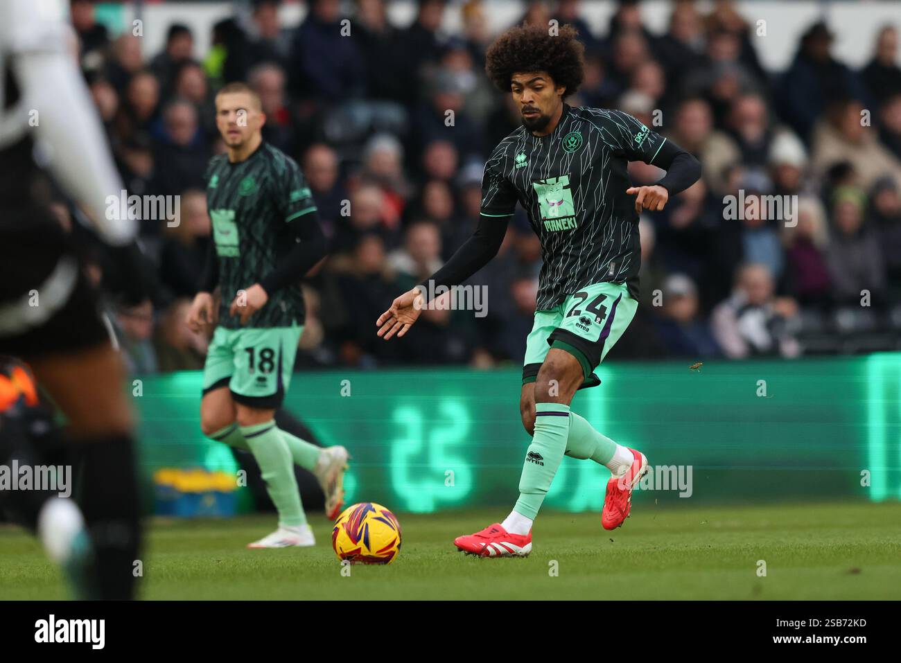 Derby, UK. 01st Feb, 2025. Hamza Choudhury of Sheffield United during ...