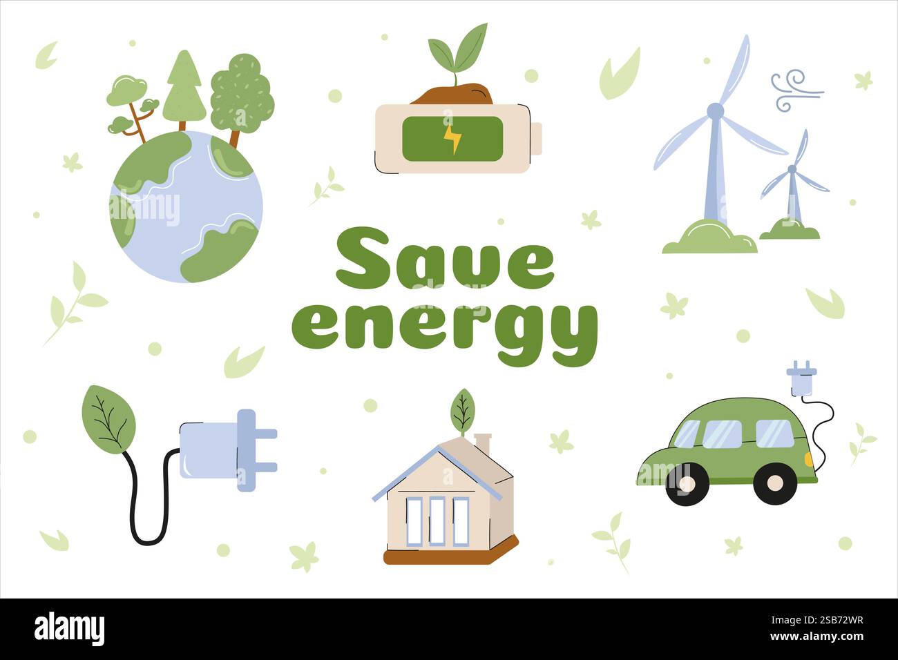 This illustration highlights the importance of saving energy through ...