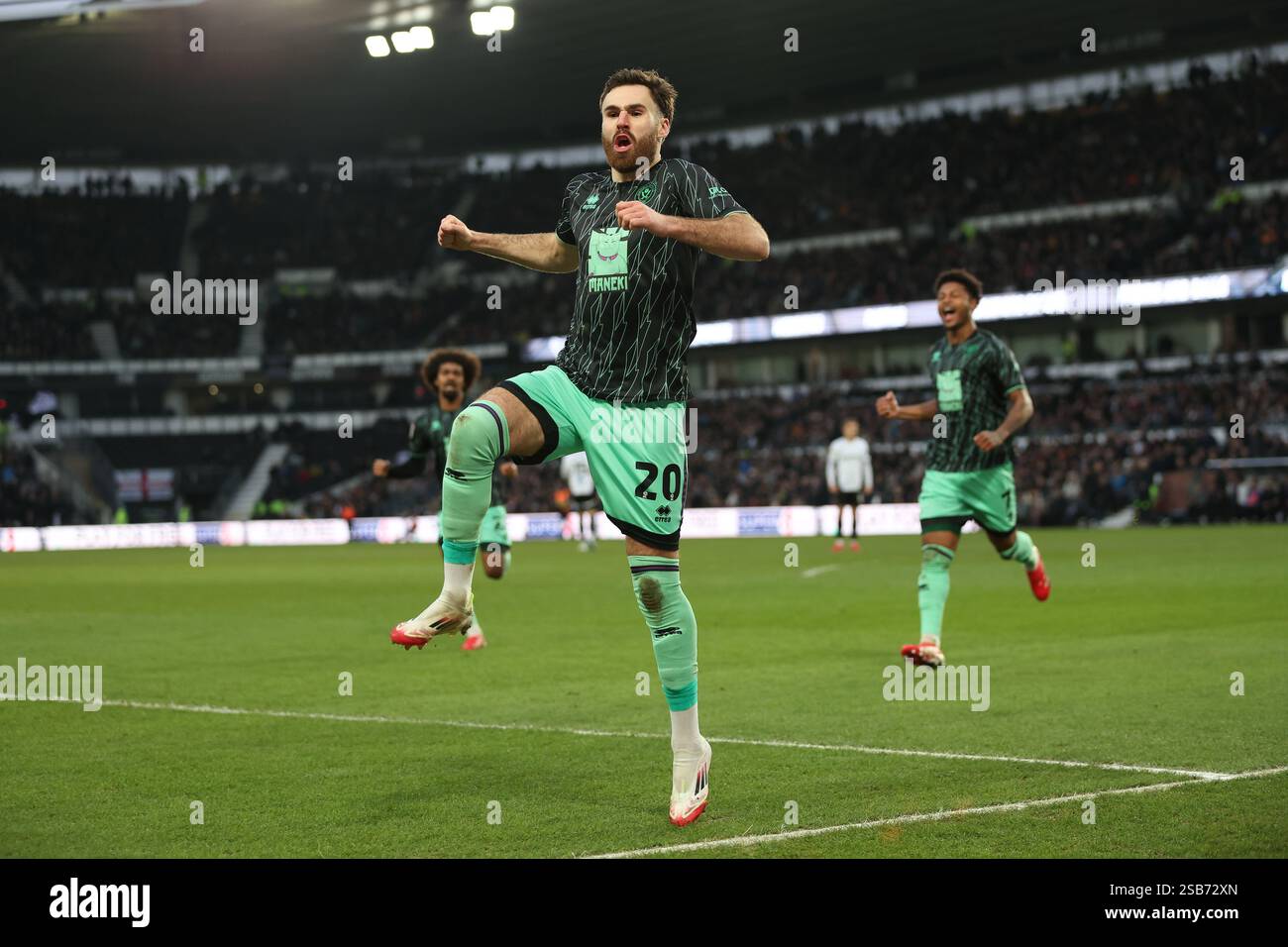 Ben Brereton Diaz of Sheffield United celebrates his goal to make it 1 ...