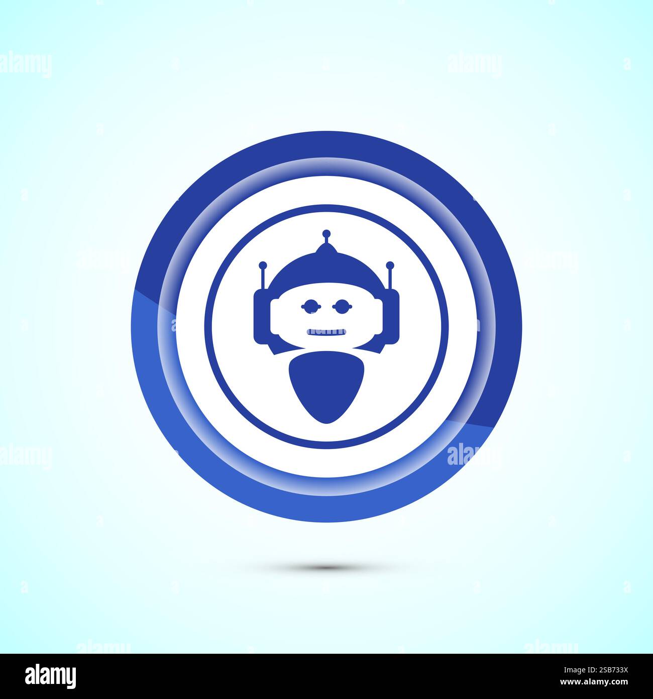 AI assistant icon design illustration. Digital or virtual assistant ...