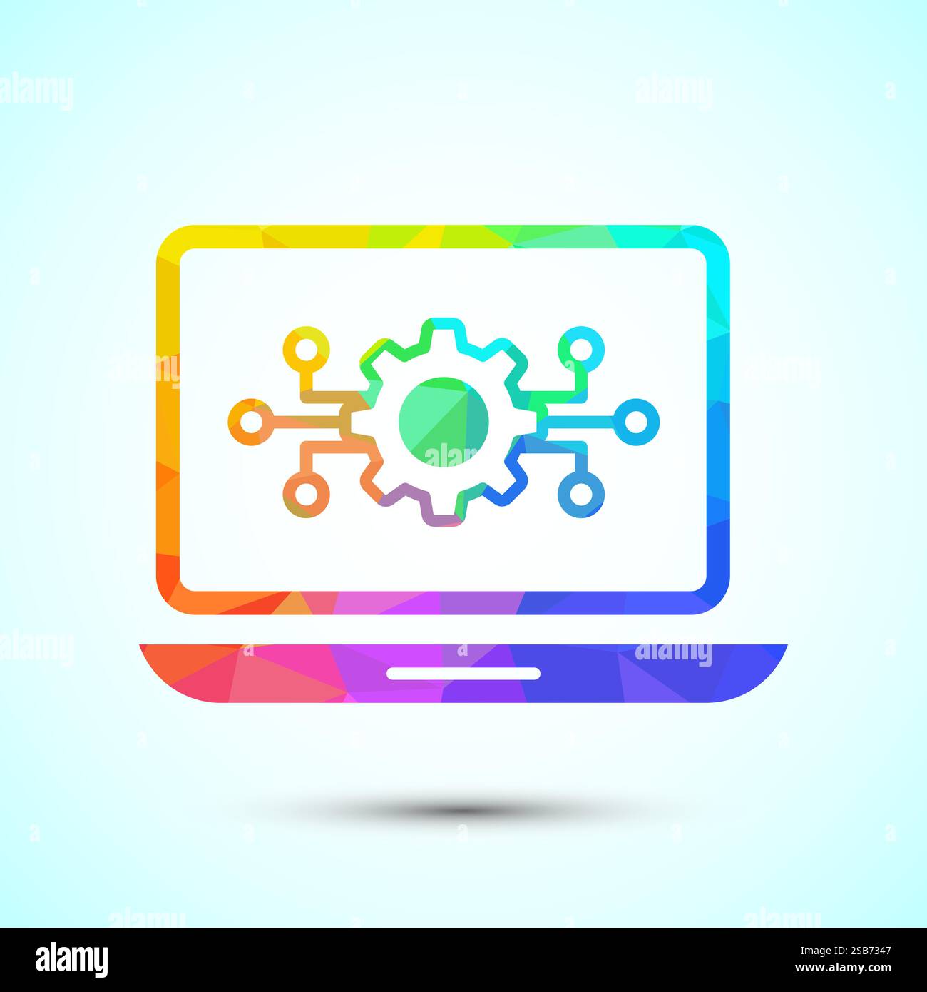 Information technology icon design illustration. Digital tech icon, low ...