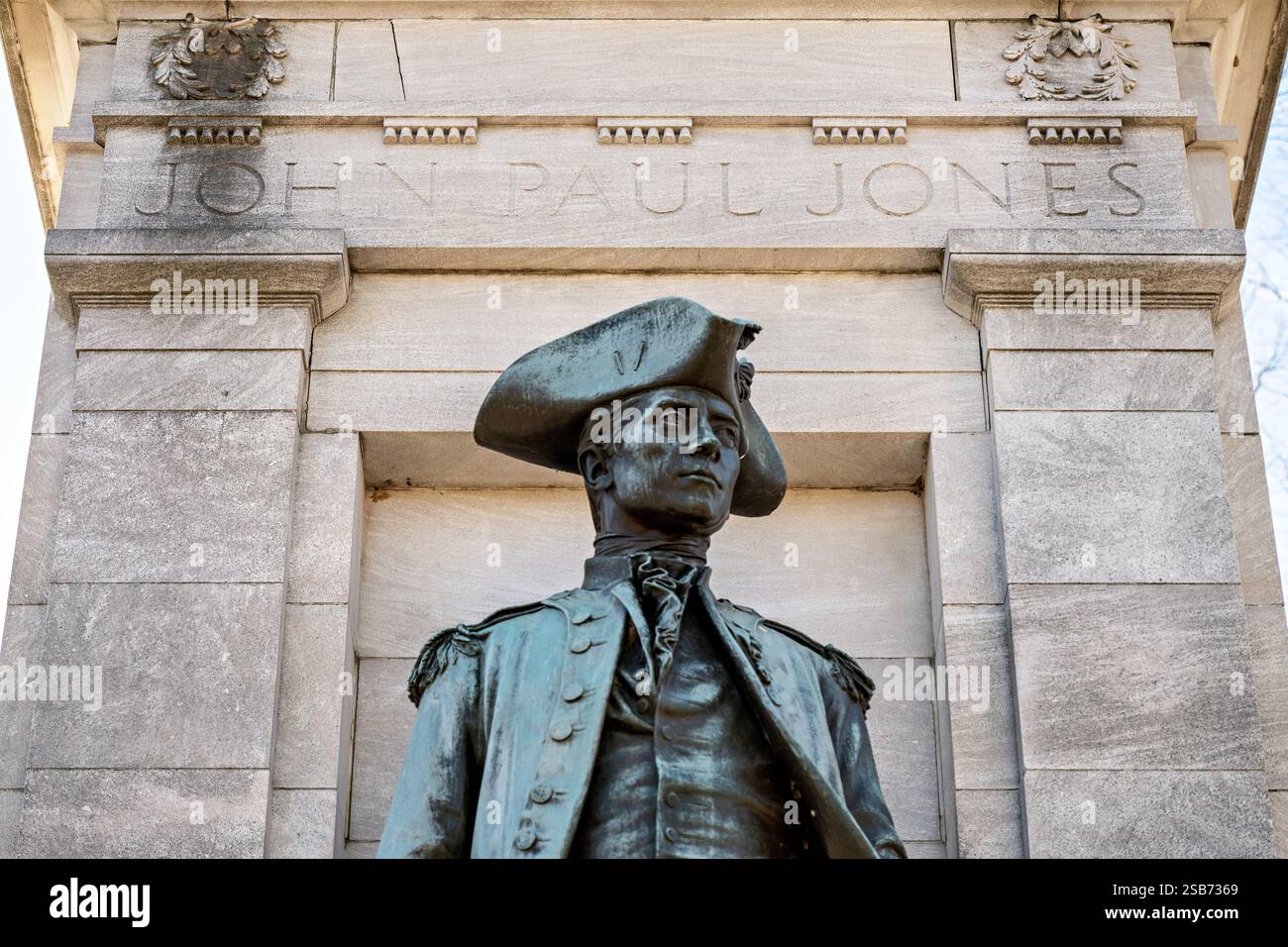 WASHINGTON DC, United States — The bronze statue of Commodore John Paul ...