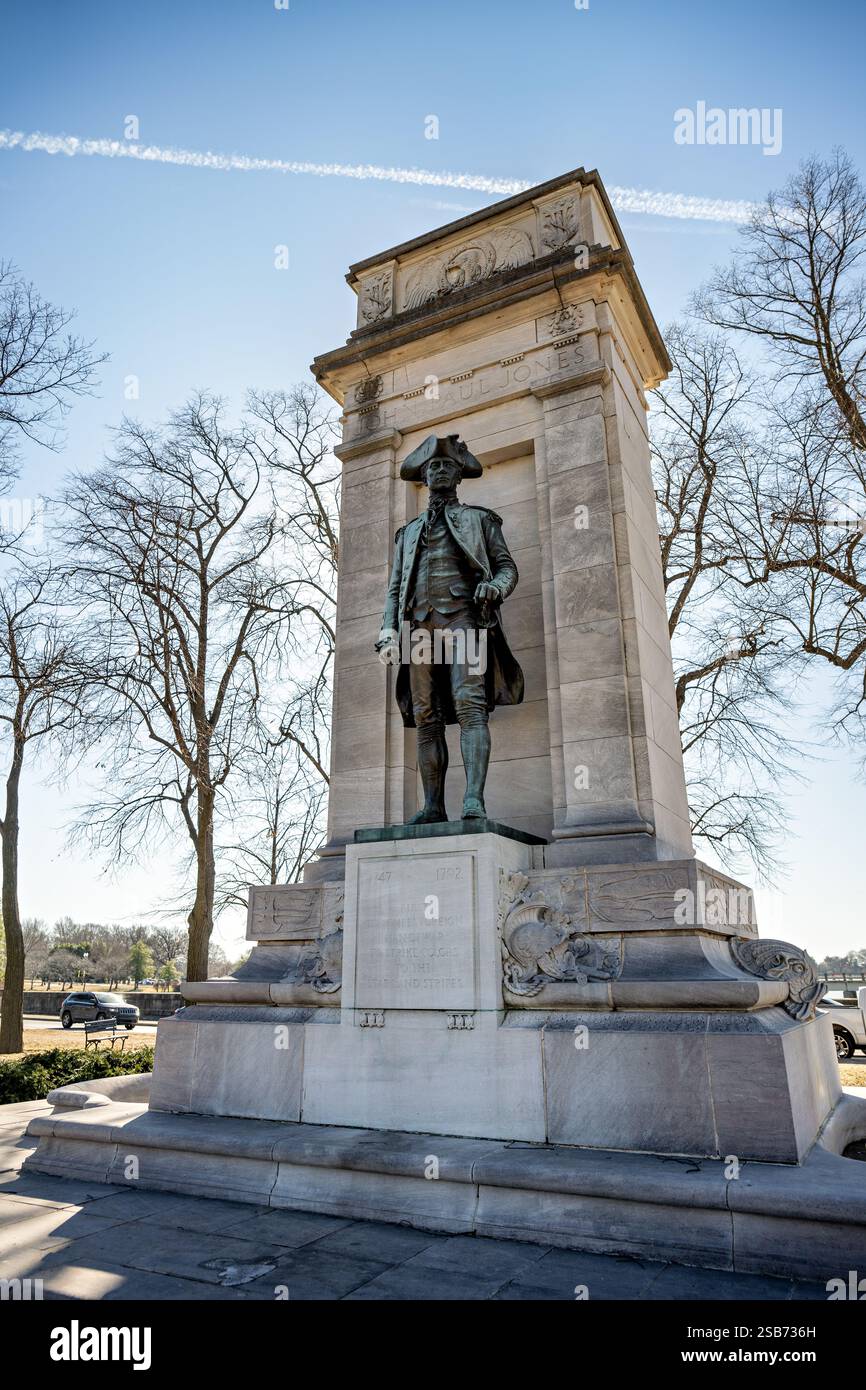 WASHINGTON DC — The bronze statue of Commodore John Paul Jones stands ...