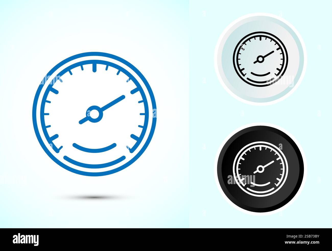 Speedometer Icon design illustration, Speed indicator sign symbol Stock ...