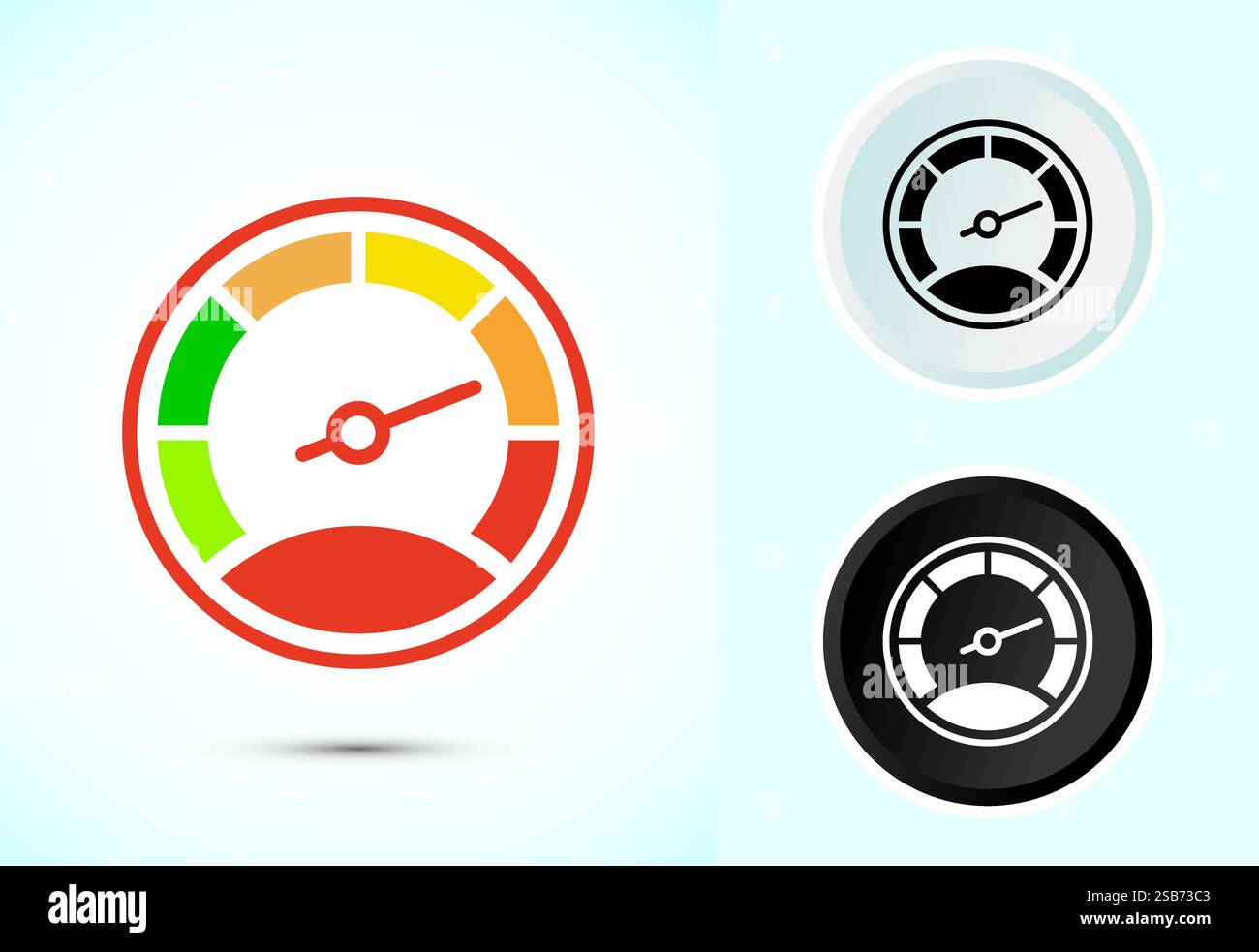 Speedometer Icon design illustration, Speed indicator sign symbol Stock ...