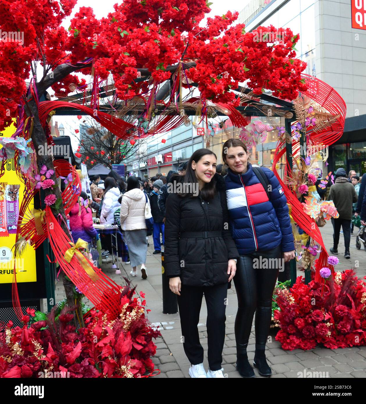 Manchester, UK, 1st February, 2025. People pose for a photo in a ...