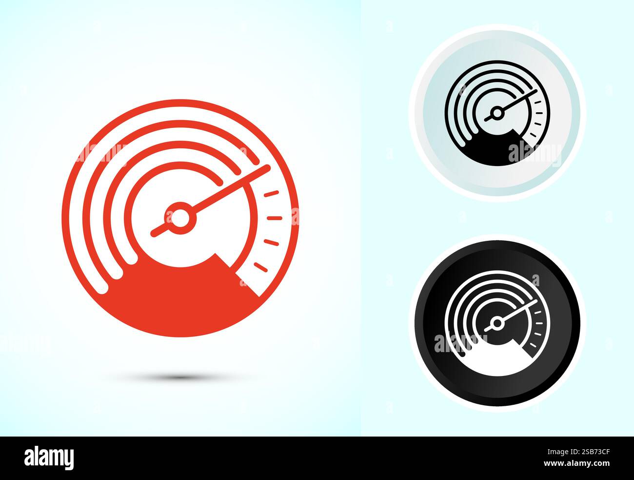 Speedometer Icon design illustration, Speed indicator sign symbol Stock ...