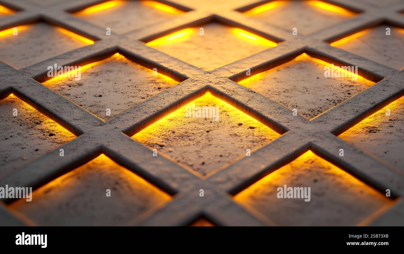 Glowing crisscrossing pattern of thin linear intersecting triangles and ...