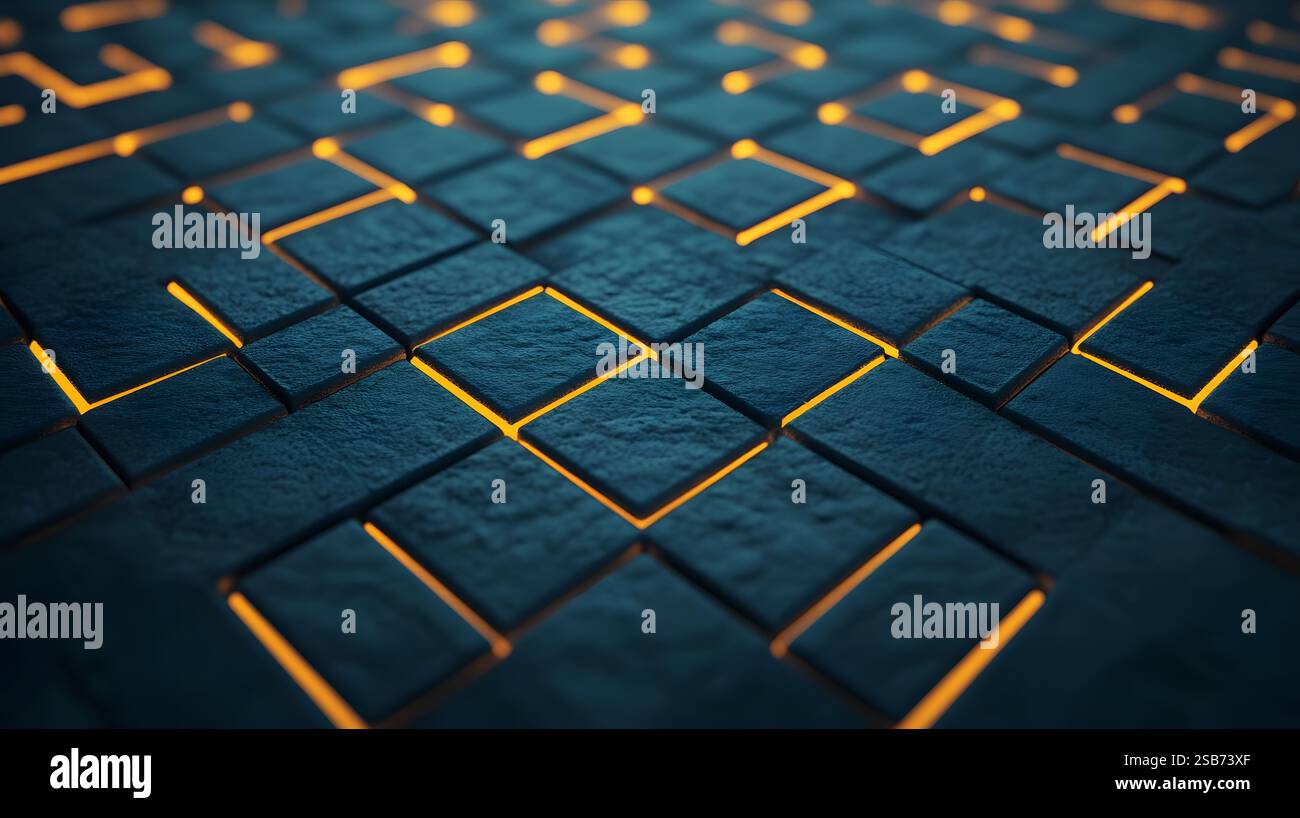 Glowing geometric grid with crisscrossing linear patterns forming ...