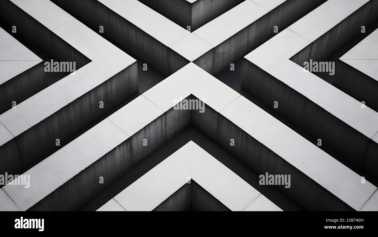 Intricately Interwoven Monochrome Geometric Patterns and Shapes ...