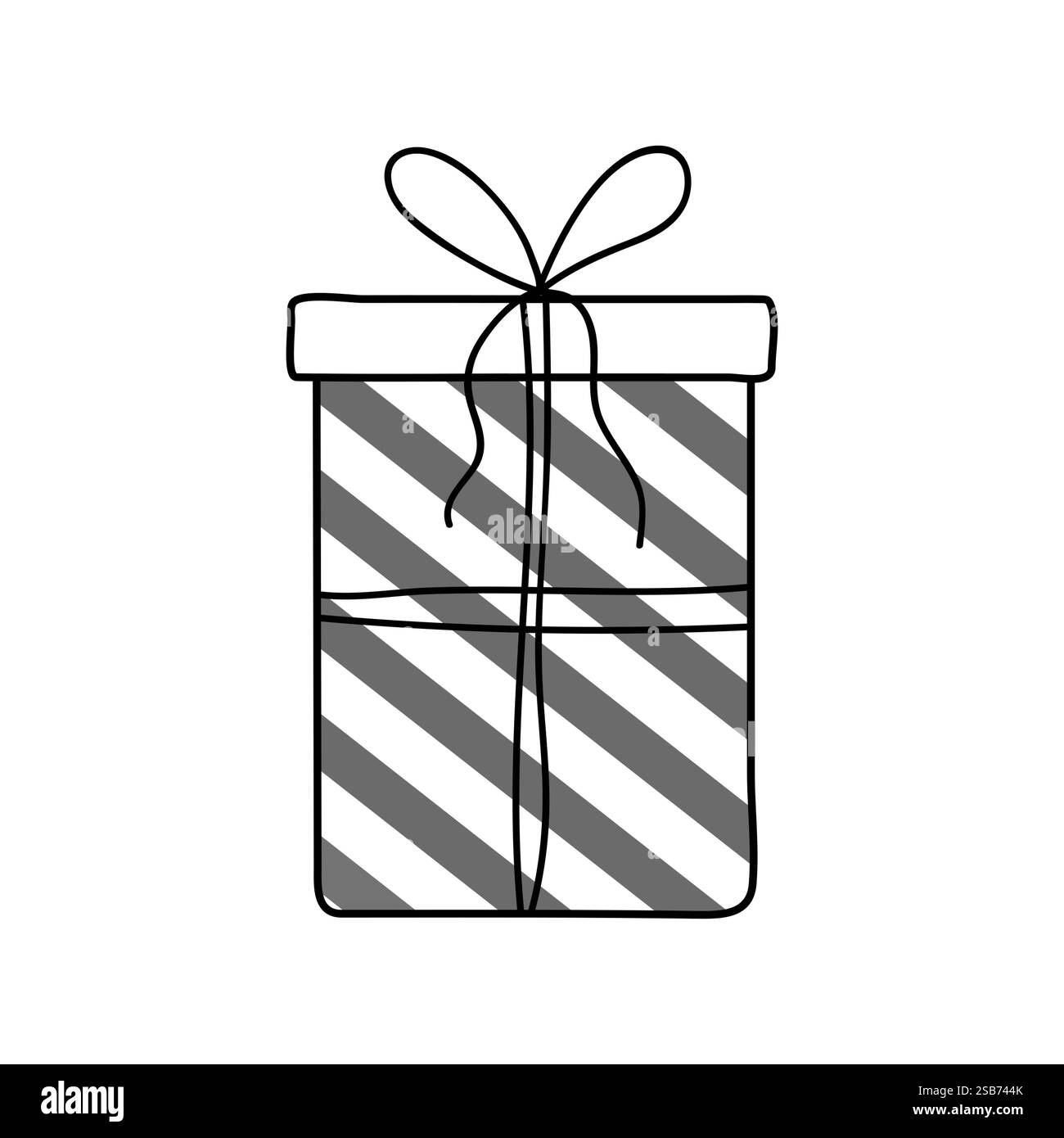 A present wrapped in striped paper with a bow on top is perfect for ...