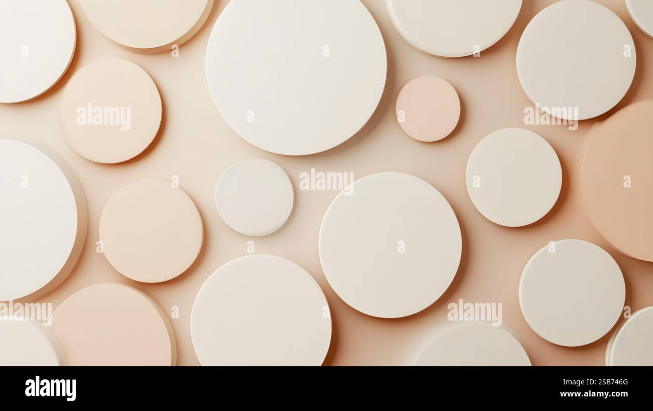 An abstract visual composition featuring overlapping circular shapes ...