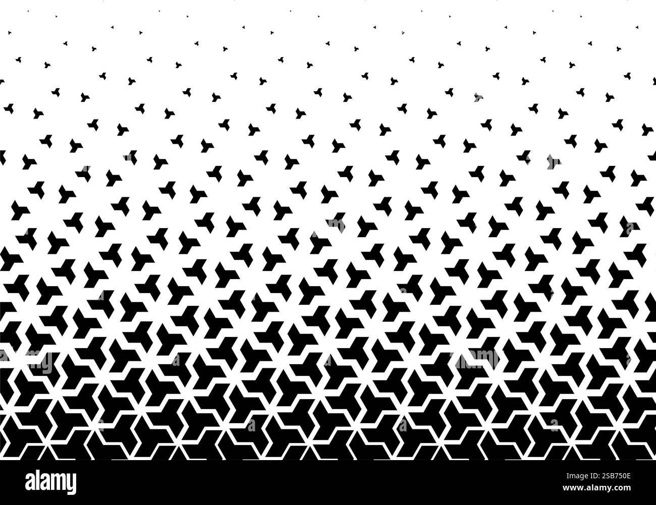 Geometric pattern of black figures on a white background.Option with an ...