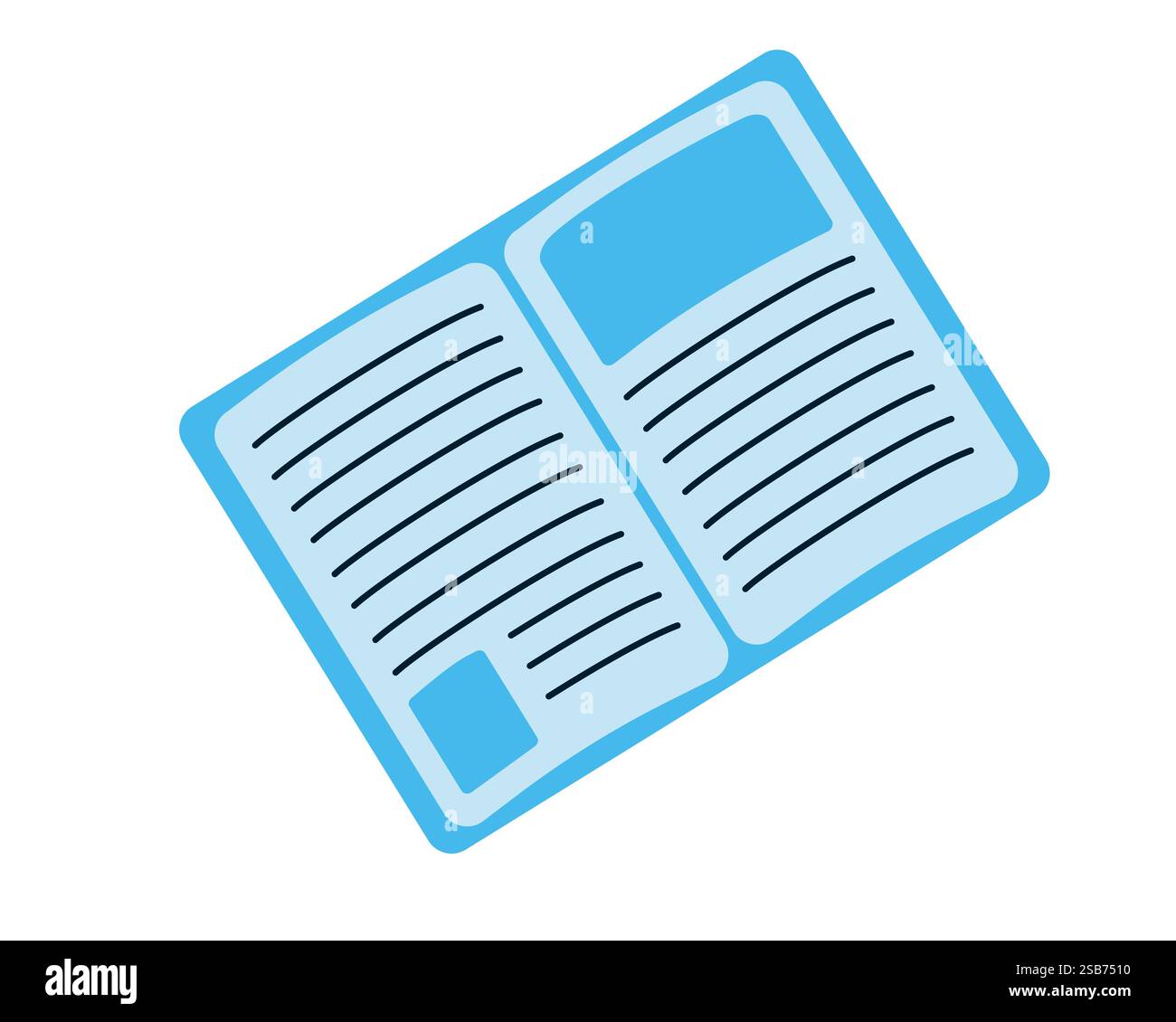 cartoon blue book read learning . Vector illustration Stock Vector ...