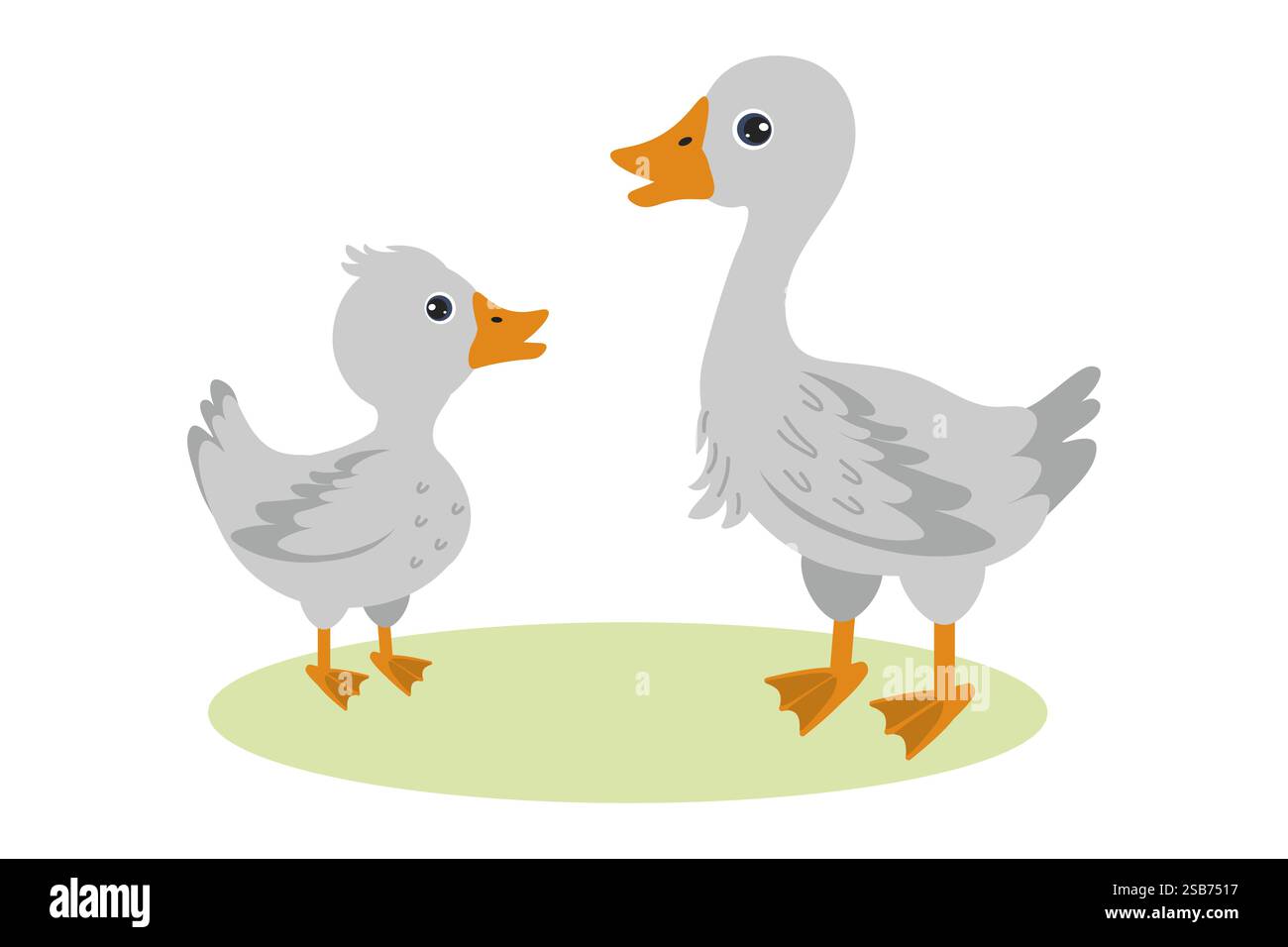 Mother goose and baby goose Stock Vector Images - Alamy