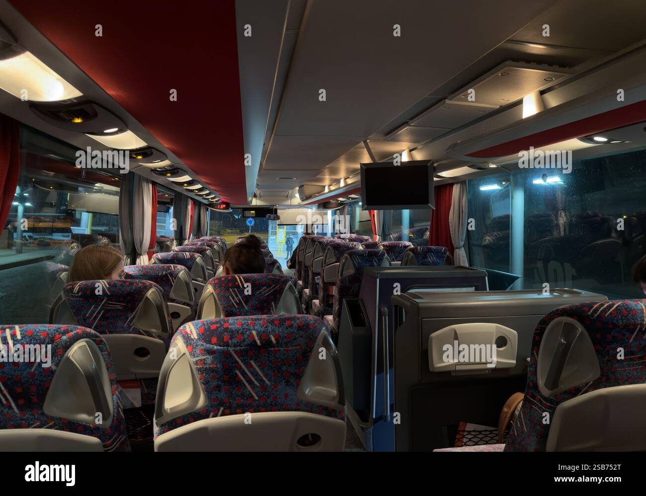 OSTRAVA, CZECHIA - OCTOBER 26, 2024: Interior of Setra S415 GT-HD ...