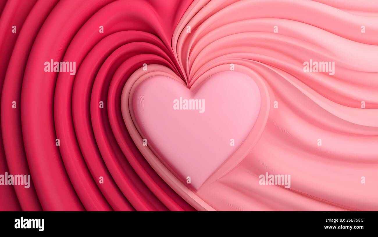 Captivating swirling heart-shaped abstract art with fluid motions and ...