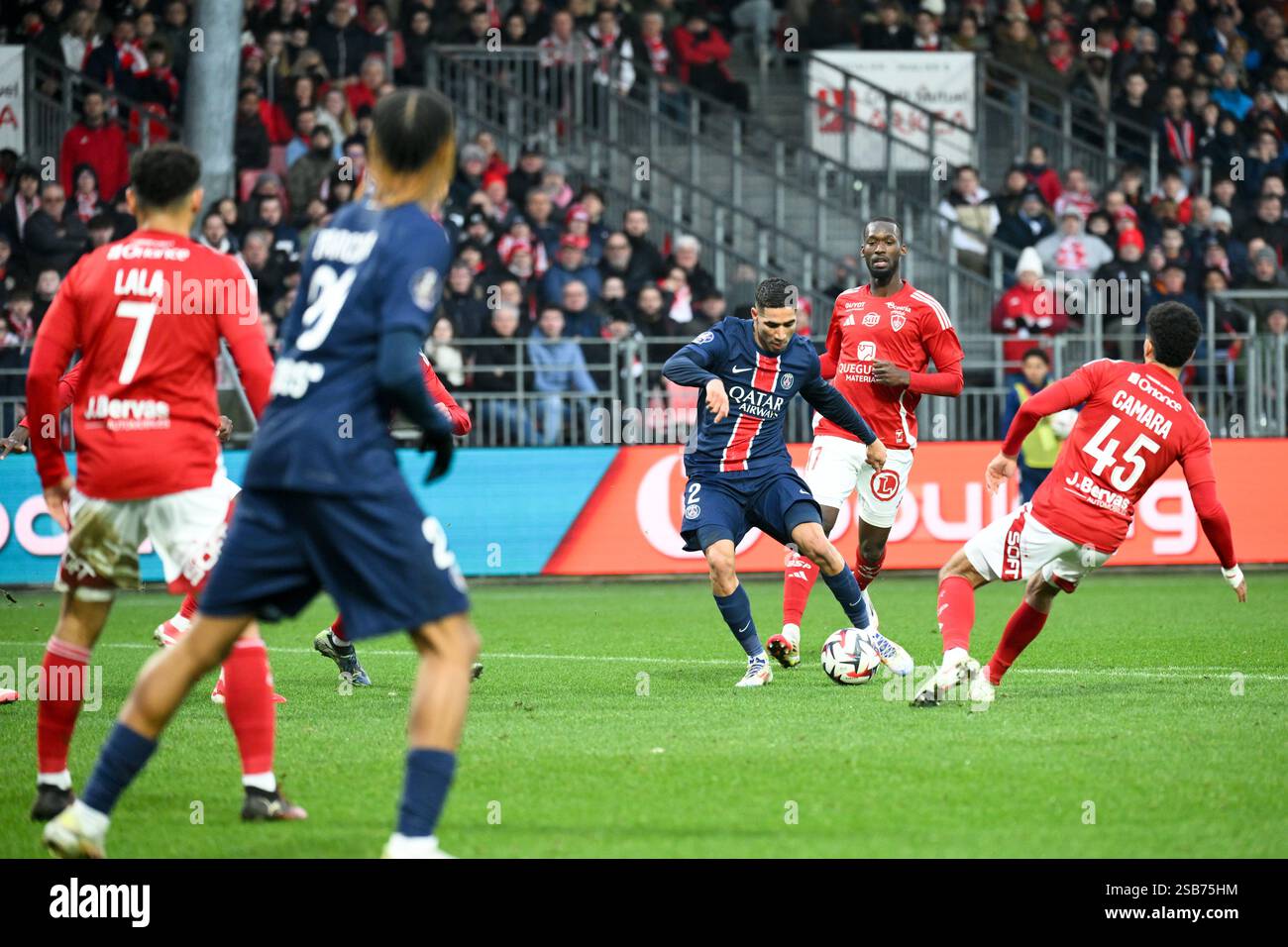 17 Abdallah SIMA (sb29) - 02 Achraf HAKIMI (psg) during the Ligue 1 ...