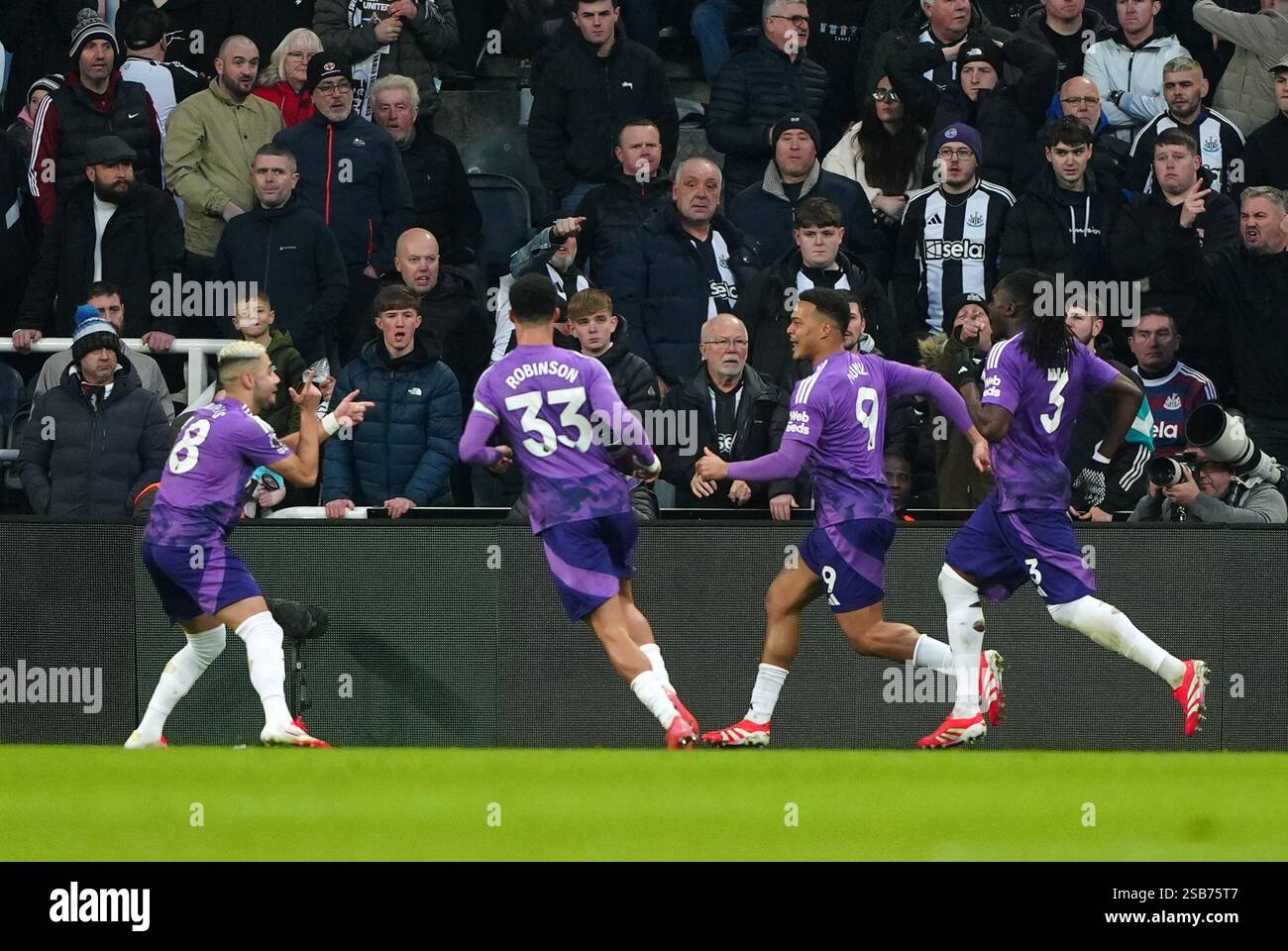 Fulham's Rodrigo Muniz celebrates scoring their side's second goal of ...