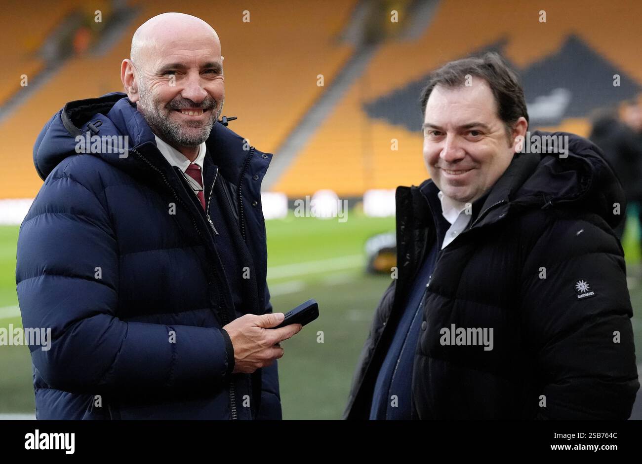 Aston Villa President of Football Operations Monchi (left) and Director ...