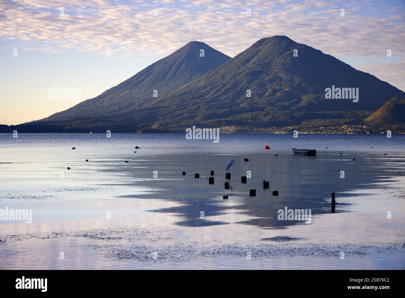 Lake Atitlan with its Volcanoes in Guatemala Stock Photo - Alamy