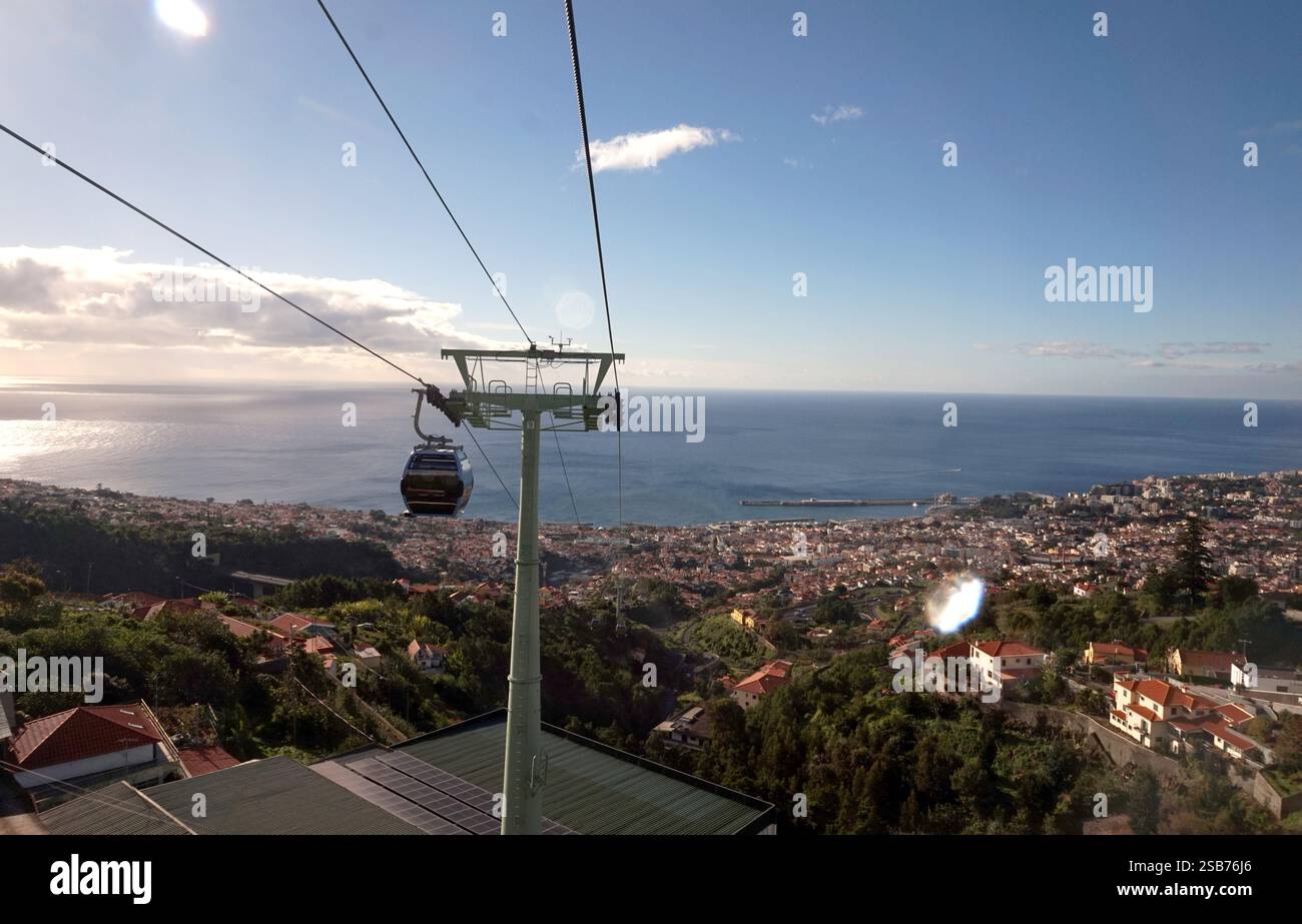 Funchal cable car, Madeira, Portugal Stock Photo - Alamy
