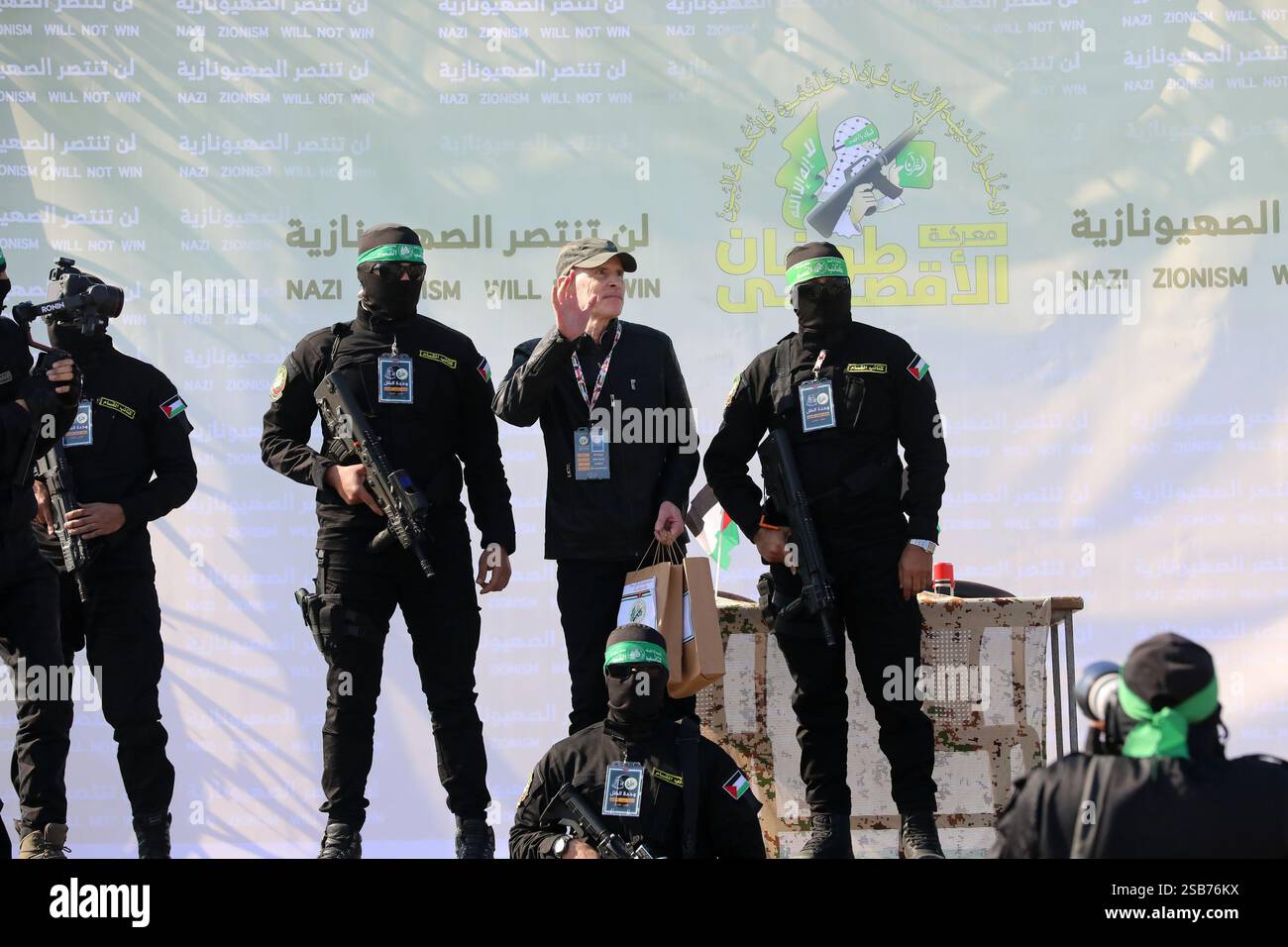 Gaza, Gaza. 01st Feb, 2025. Palestinian militant group Hamas fighters ...
