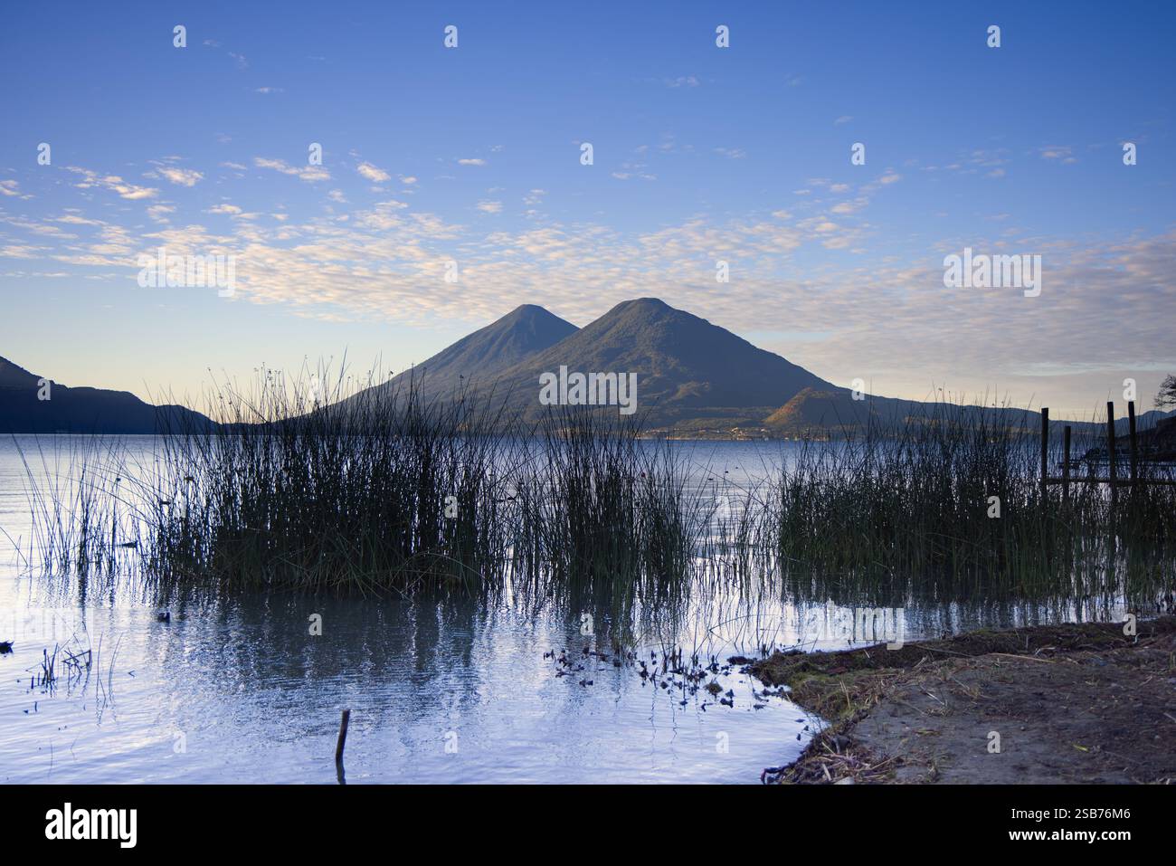 Lake Atitlan with its Volcanoes in Guatemala Stock Photo - Alamy