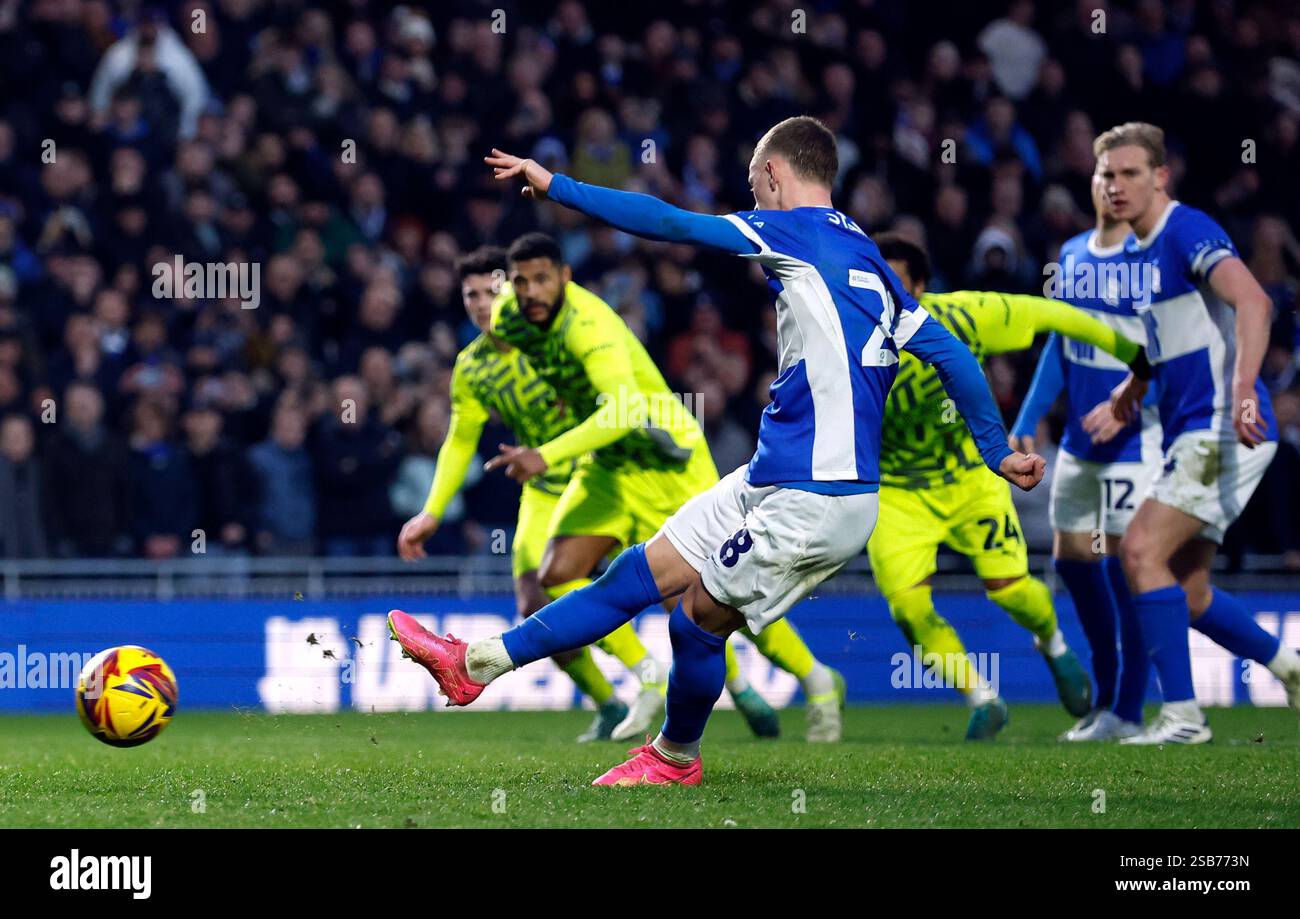 Birmingham City's Jay Stansfield scores his side's second goal of the ...