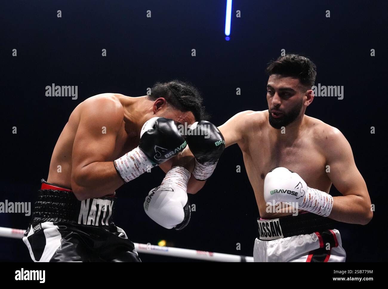 Hassan Azim (right) and Jensen Irving in the middle weight bout at the ...