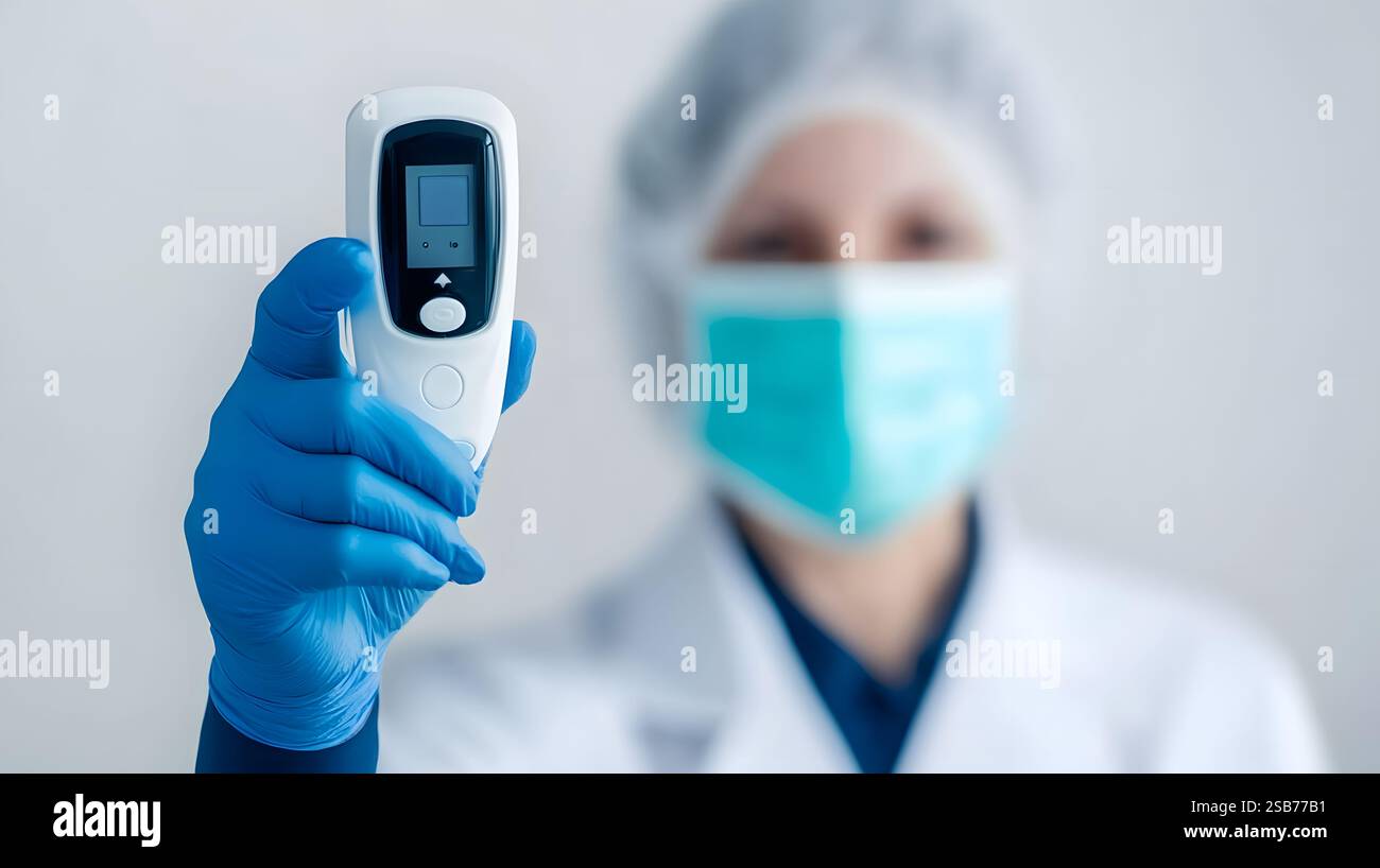 Professional Doctor in Medical Uniform Using Digital Touch-Free ...