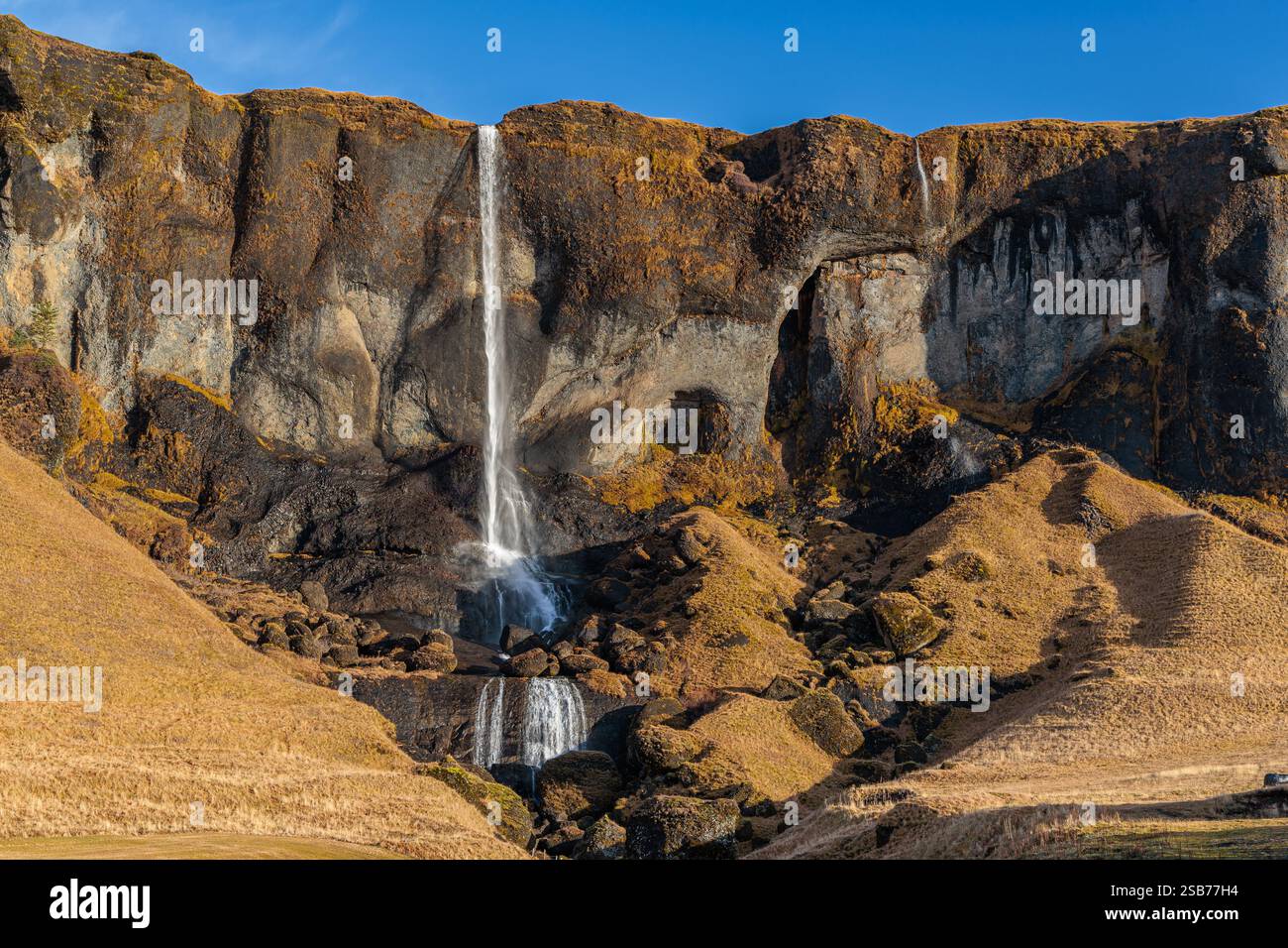 Foss a Sidu waterfalls in the south of Iceland. A unique island in the ...