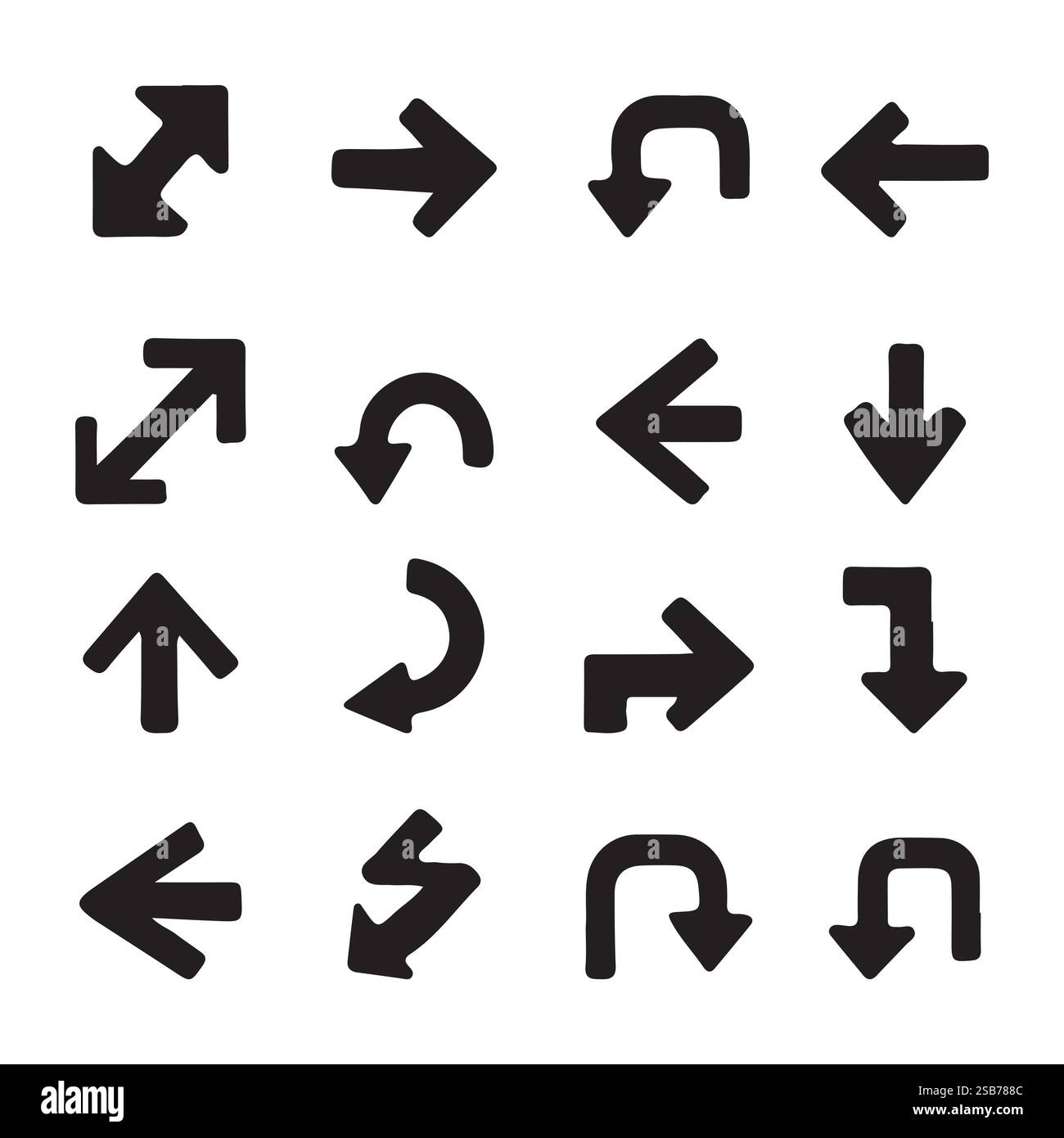 Arrow Icon Set Arrow Cursor Collection Different Arrow Signs Black