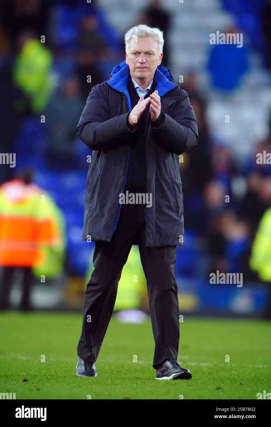 Everton manager David Moyes following the Premier League match at ...