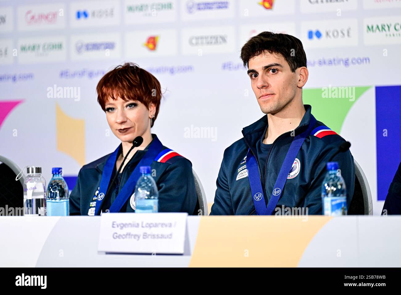 Tallinn, Estonia. 1st Feb 2025. Evgeniia LOPAREVA & Geoffrey BRISSAUD ...