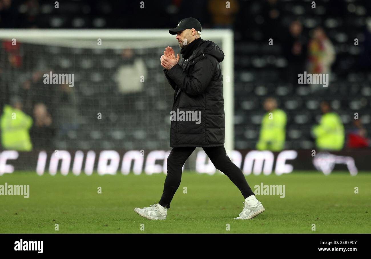 Derby County manager Paul Warne after the Sky Bet Championship match at ...