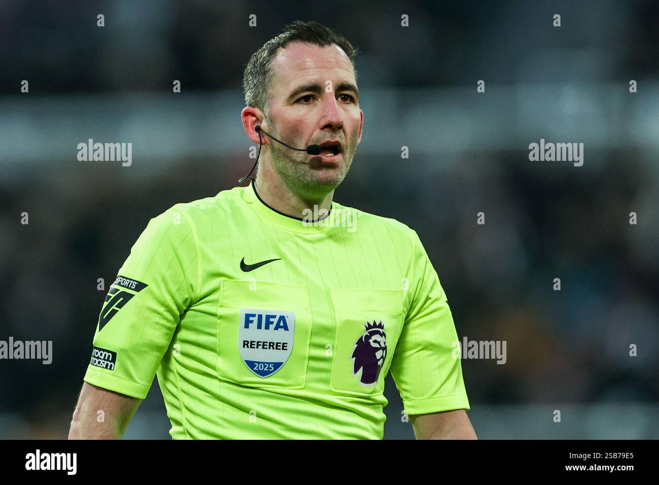 Referee Chris Kavanagh looks on during the Premier League match ...