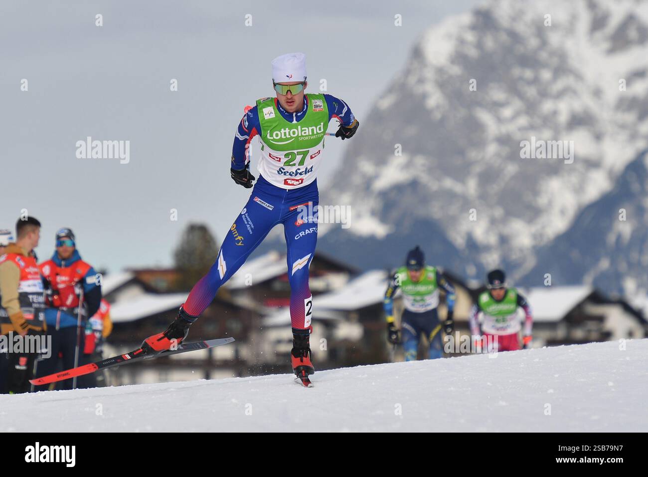 SEEFELD, AUSTRIA - FEBRUARY 1: Marco Heinis of France competes during ...