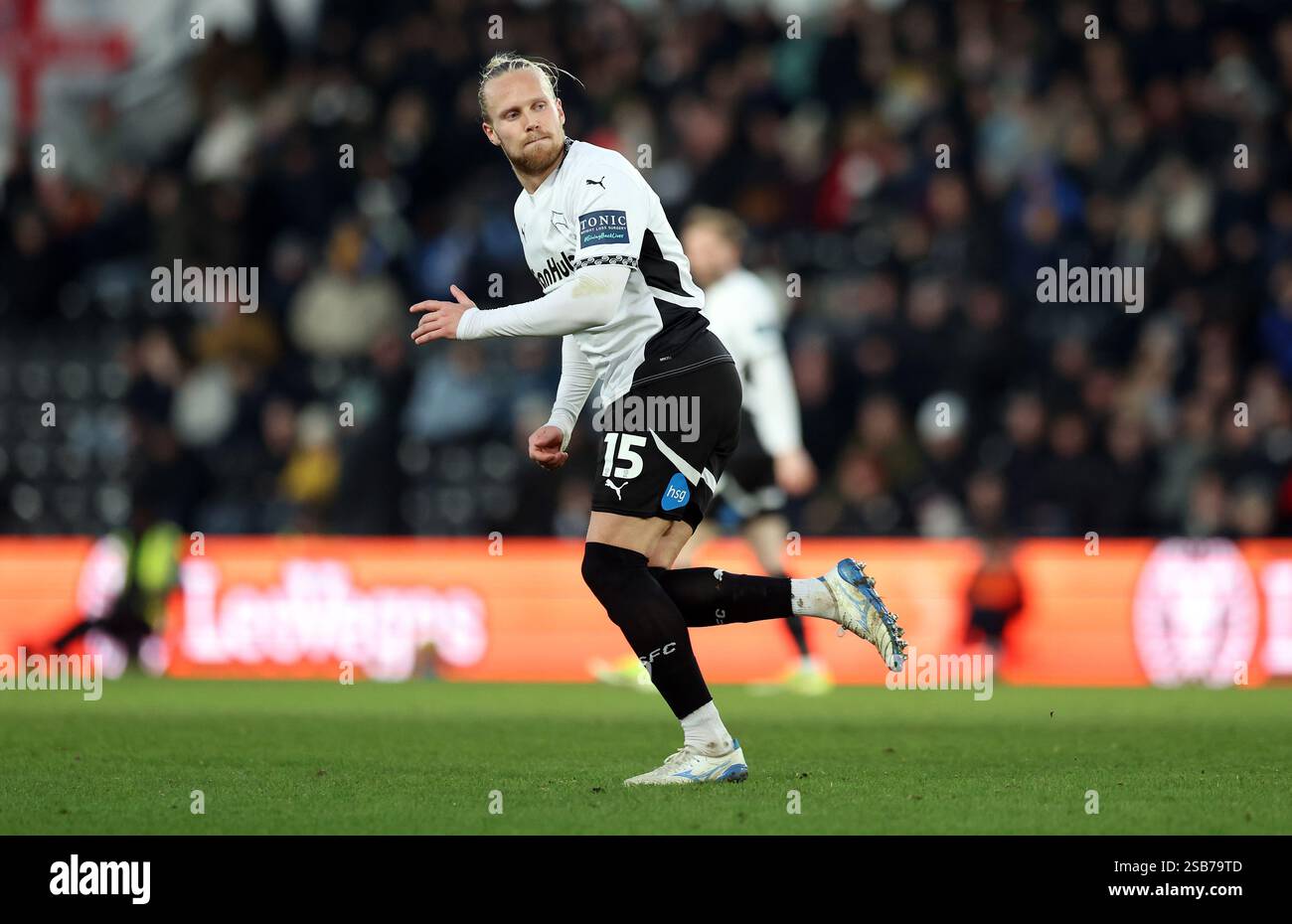 Derby County's Lars-Jorgen Salvesen during the Sky Bet Championship ...