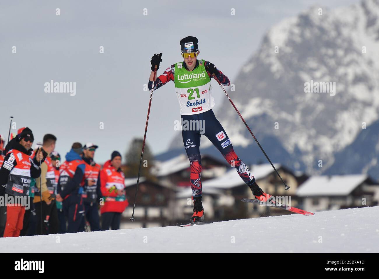 Seefeld, Austria. 01st Feb, 2025. SEEFELD, AUSTRIA - FEBRUARY 1: Andreas Gfrerer of Austria ...