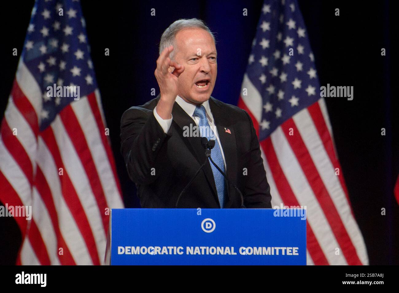 DNC chair candidate Martin O'Malley speaks at the Democratic National Committee Winter Meeting ...