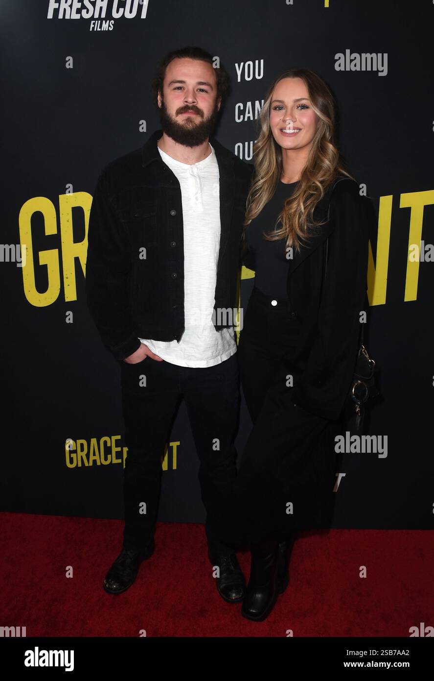 Actor Jack Perry and wrestler Anna Jernigan attend the Los Angeles ...