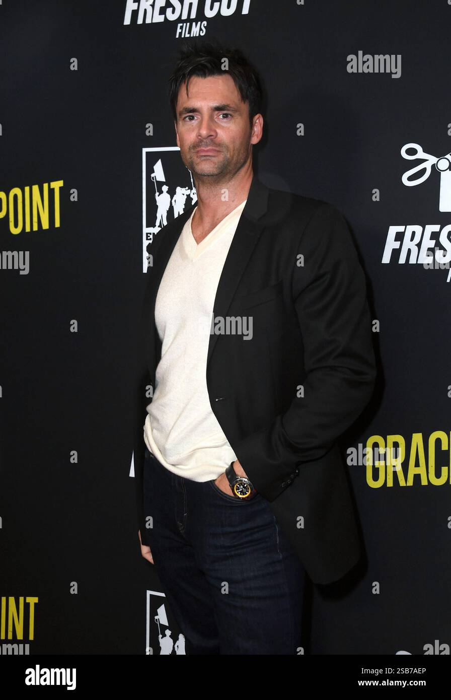 Actor Anthony Preston attends the premiere of "Grace Point" held at ...