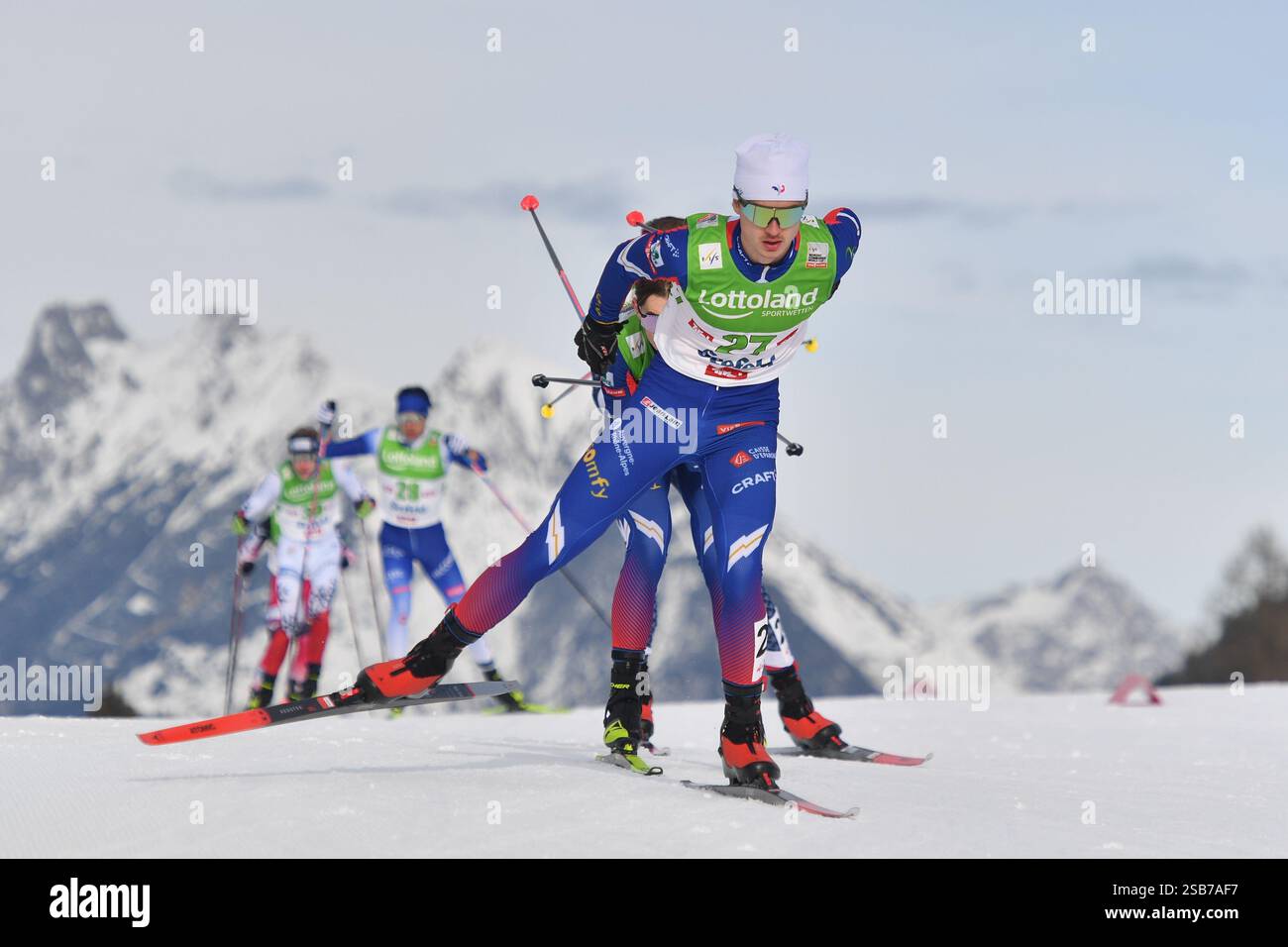 SEEFELD, AUSTRIA - FEBRUARY 1: Marco Heinis of France competes during ...